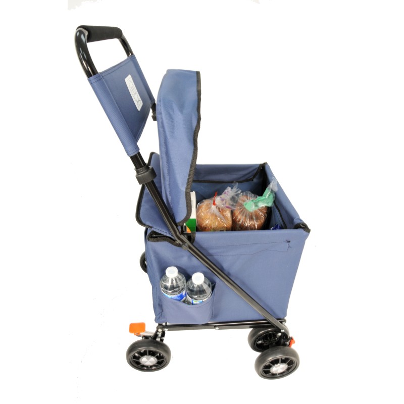 NEW - Lightweight Walk, Rest & Shop 3 in 1 Trolley - Lilac Tartan