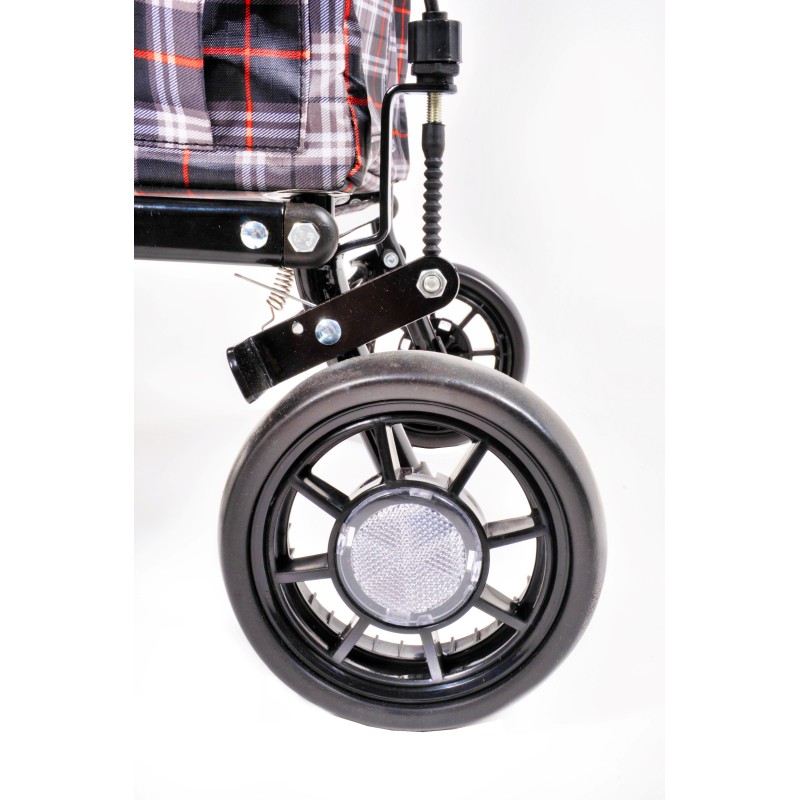 NEW - Lightweight Walk, Rest & Shop 3 in 1 Trolley - Brown Tartan