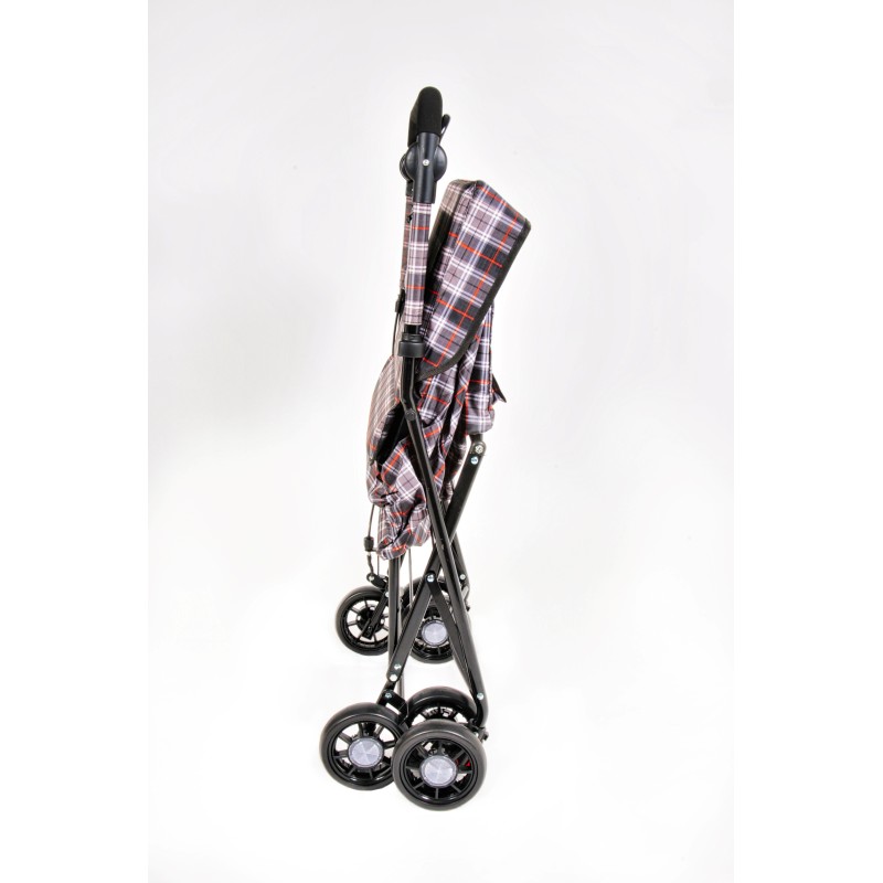 NEW - Lightweight Walk, Rest & Shop 3 in 1 Trolley - Brown Tartan
