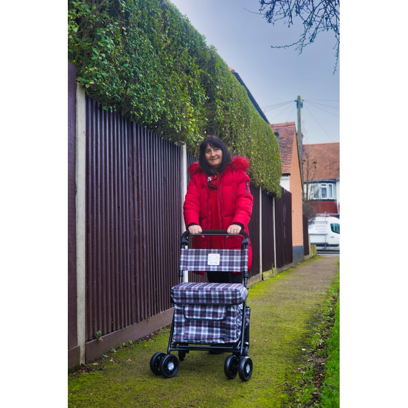 NEW - Lightweight Walk, Rest & Shop 3 in 1 Trolley - Blue