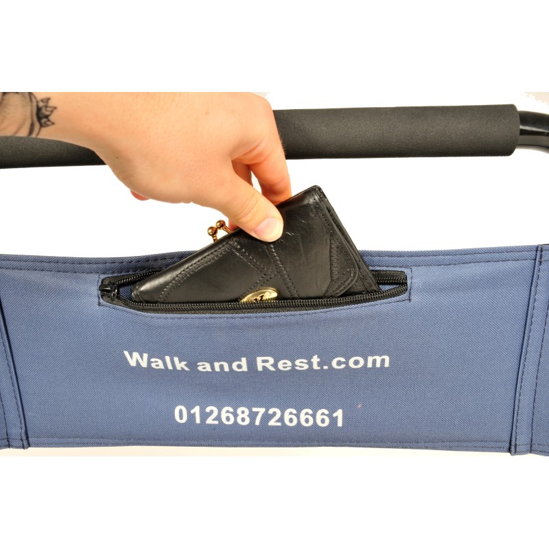 NEW - Lightweight Walk, Rest & Shop 3 in 1 Trolley - Navy Tartan